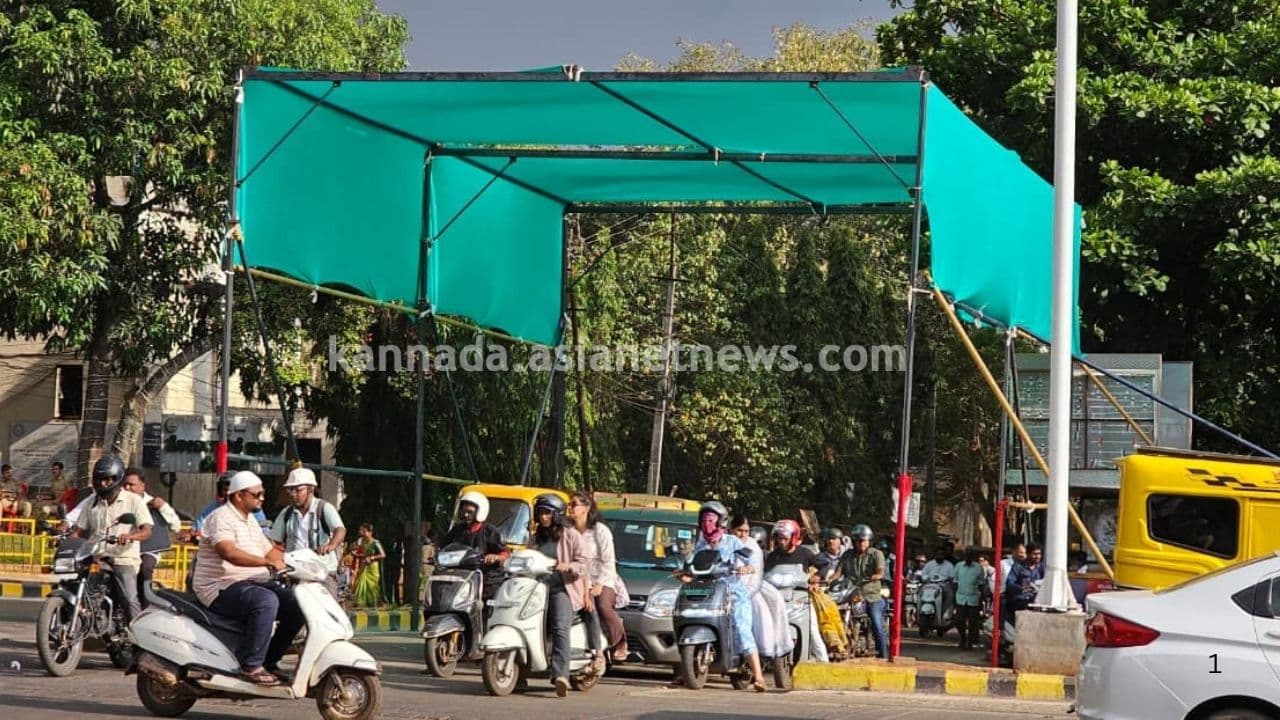 Karnataka Heatwave Relief: Shade Tents Installed at Belagavi Traffic ...