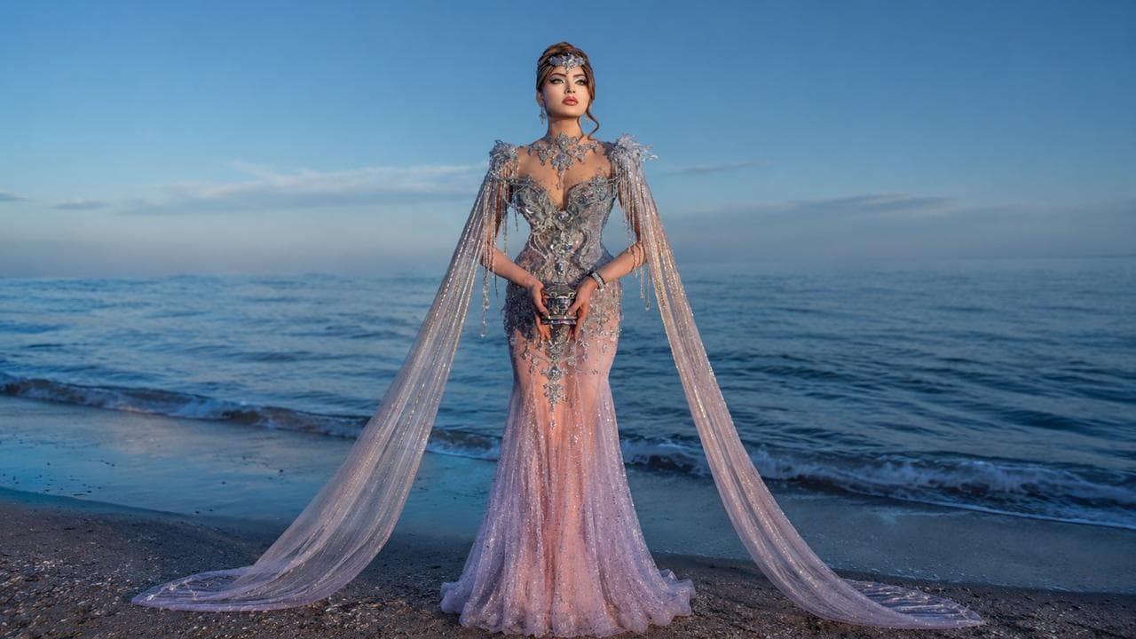 Cannes 2026: Urvashi Rautela Dazzles in Heavily Embellished Silver Gown ...