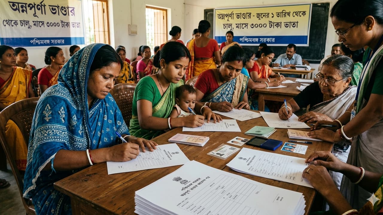 মাসে ৩০০০ টাকা! জুনেই চালু হচ্ছে ‘অন্নপূর্ণা ভাণ্ডার’, অনলাইনে ফর্ম ...