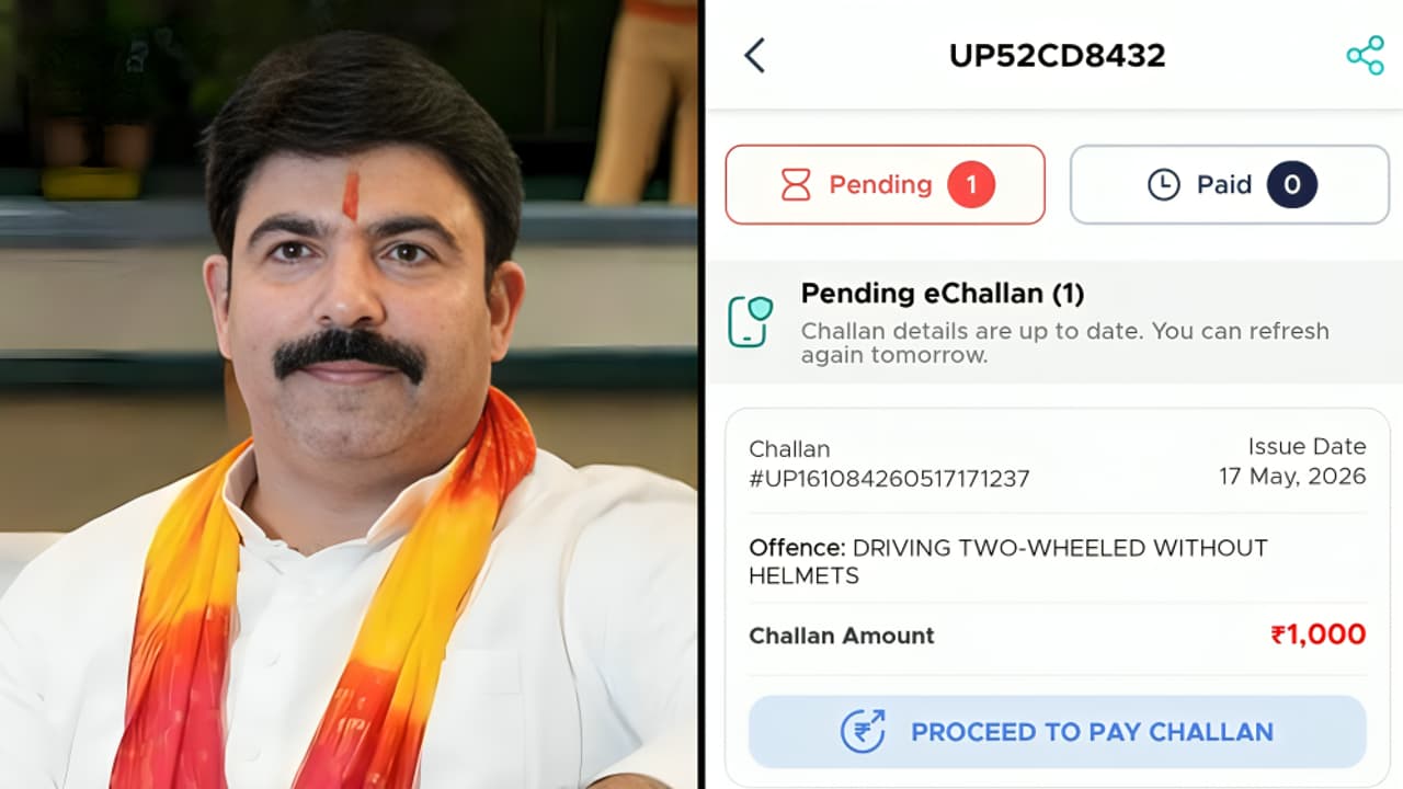 'Made A Mistake...': UP BJP MLA Pays Rs 1,000 Fine After Helmetless ...