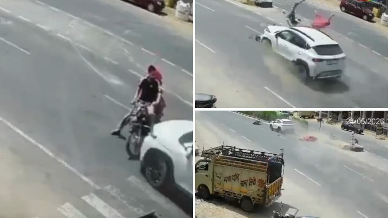Jaipur Couple Critical After Overspeeding Car Rams Motorcycle, Throws ...