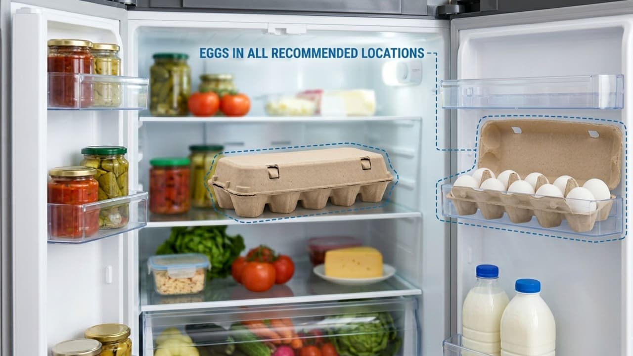 Egg Storage: ಫ್ರಿಡ್ಜ್‌ನಲ್ಲಿ ಮೊಟ್ಟೆಗಳನ್ನು ಇಡಲು ಅತ್ಯಂತ ಸುರಕ್ಷಿತವಾದ ಜಾಗ ...