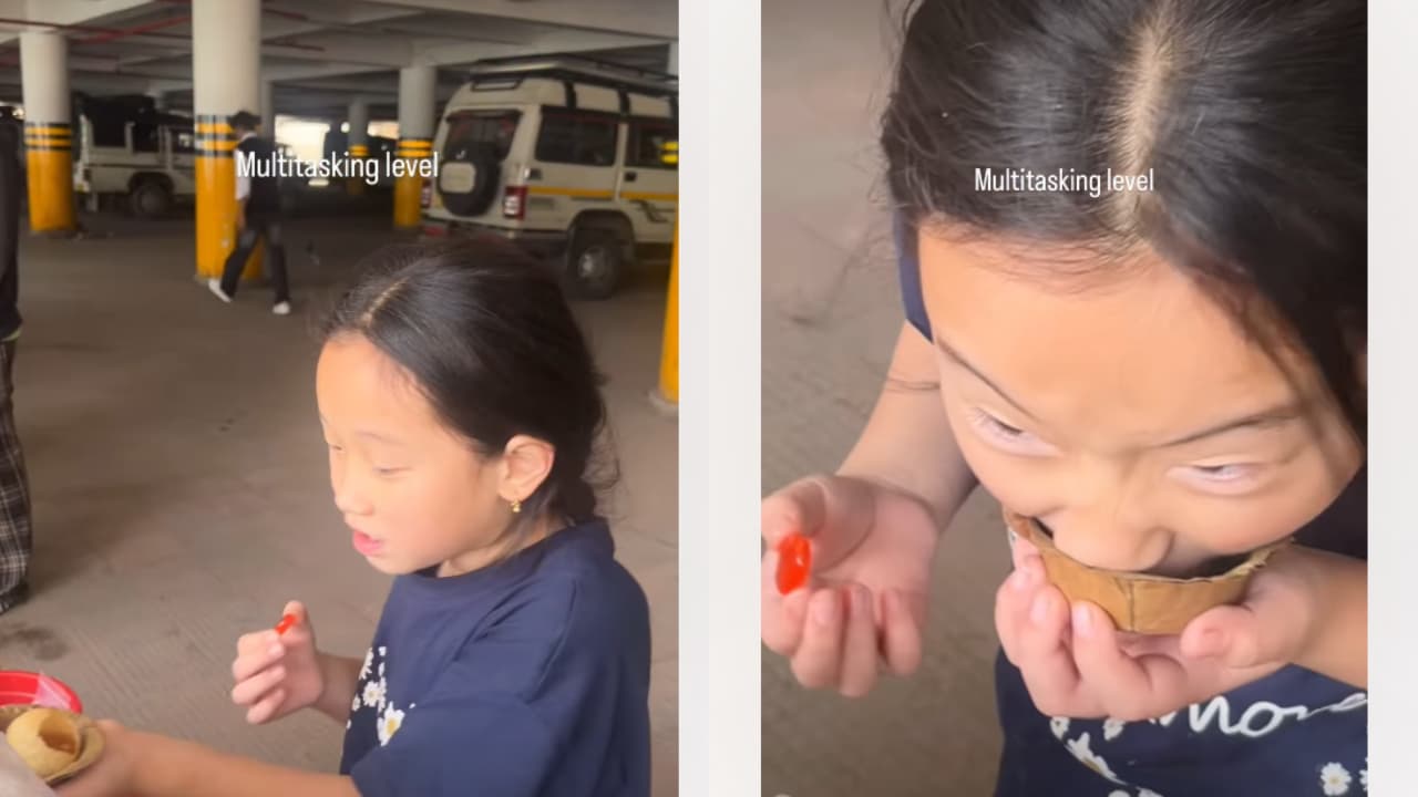 "New Trick Unlocked": Girl's Unique Way of Eating Golgappa and Candy ...