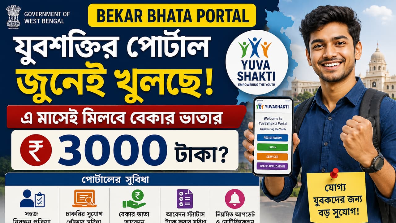 Bekar Bhata Portal: যুবশক্তির পোর্টাল জুনেই খুলছে! আবেদনের পর কবে ঢুকবে ...