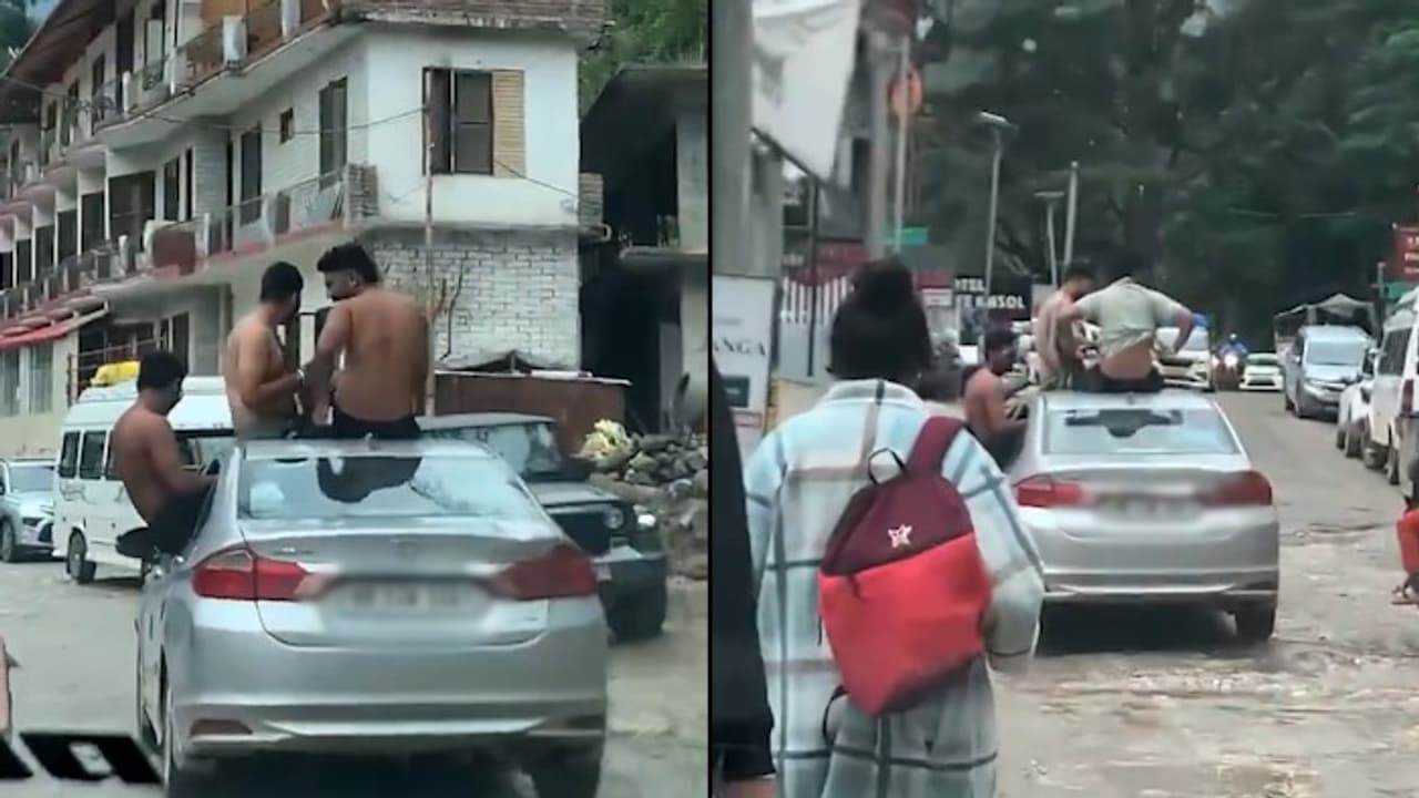 Viral Video: Tourists Strip Down, Climb Onto Car And Dance In Kasol ...