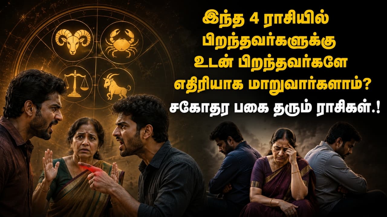 இந்த 4 ராசியில் பிறந்தவர்களுக்கு உடன் பிறந்தவர்களே எதிரியாக ...