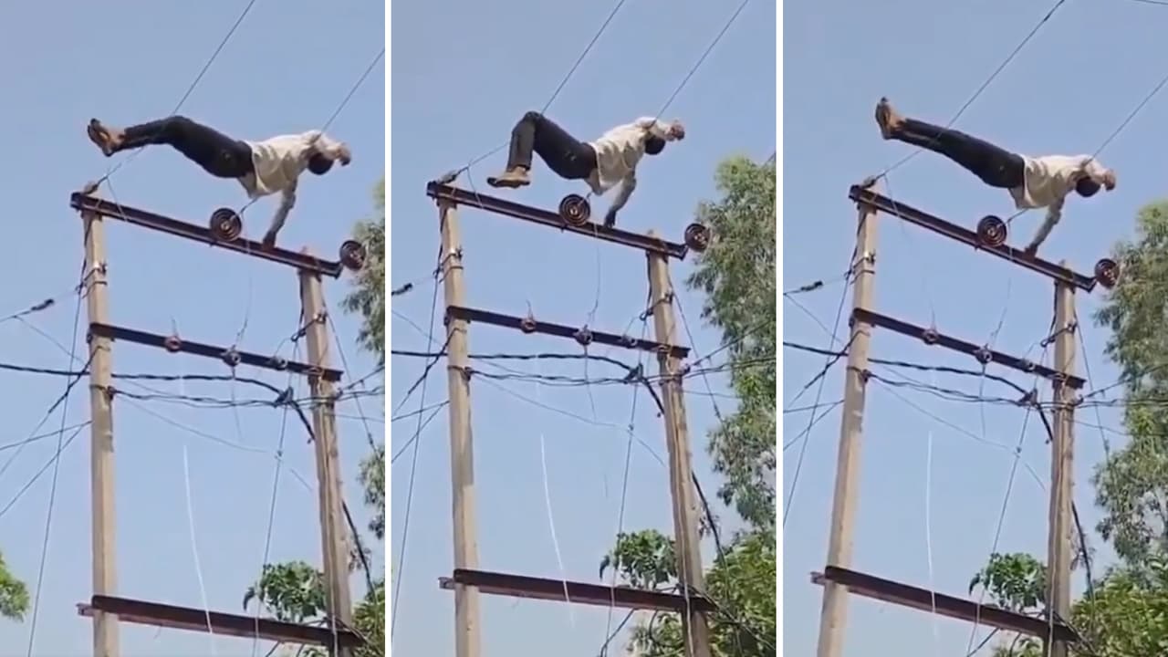 Maharajganj Viral Video: Power Cut as Drunk Man Lies on 11,000V High ...