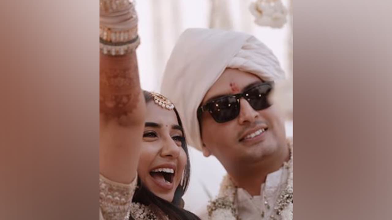 Prajakta Koli, Vrishank Khanal love-filled moments in unseen wedding ...