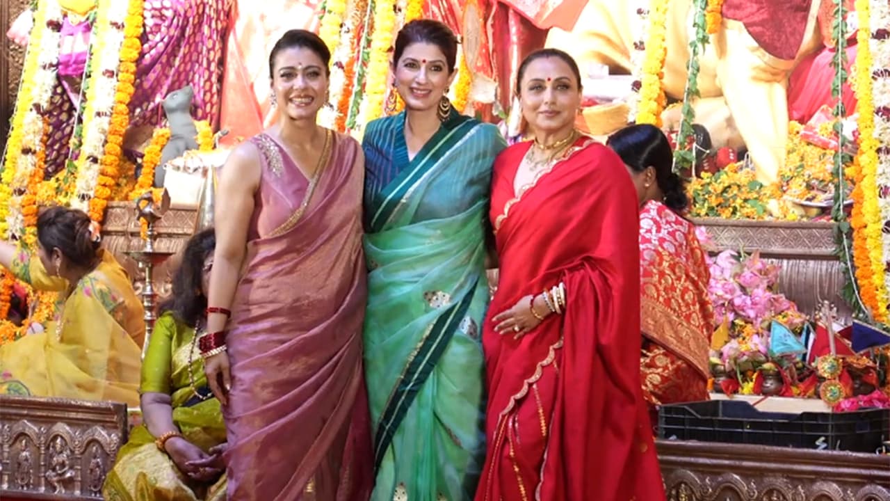 Twinkle Khanna, Priyanka Chopra, Ranbir Kapoor Offer Prayers at North Bombay Durga Puja ...