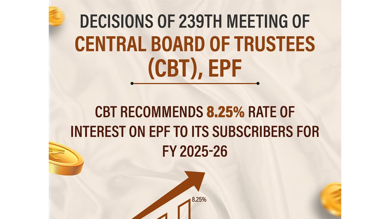 Govt Retains 8.25% EPF Interest Rate for 2025-26 Financial Year ...