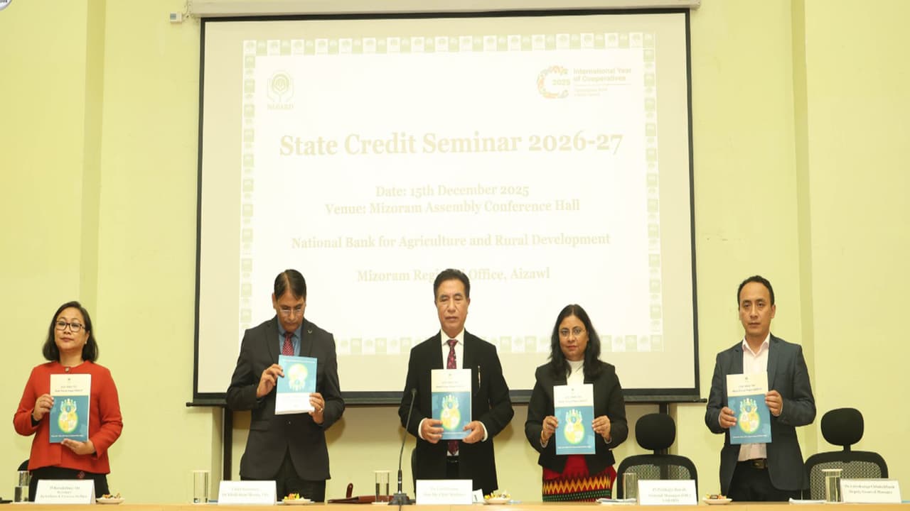 Mizoram CM at NABARD seminar, unveils State Focus Paper for 2026-27 ...