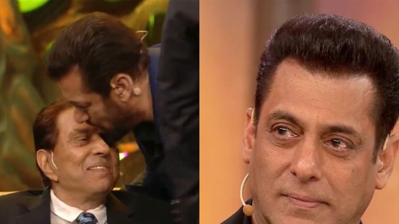 Salman Khan's tearful tribute to 'father figure' Dharmendra on Bigg ...