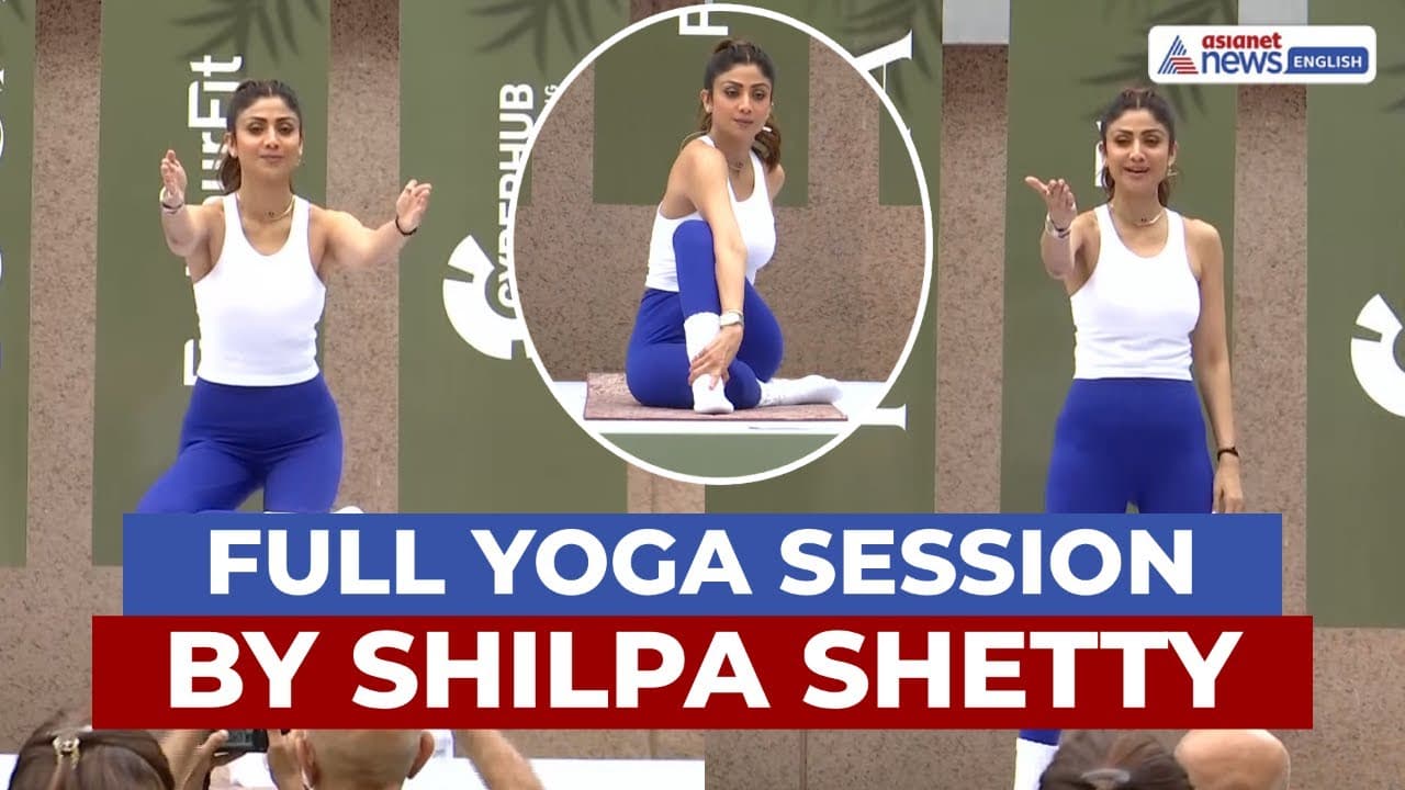 30 Minutes Yoga 🔴 Shilpa Shetty Attends International Yoga Day Event ...