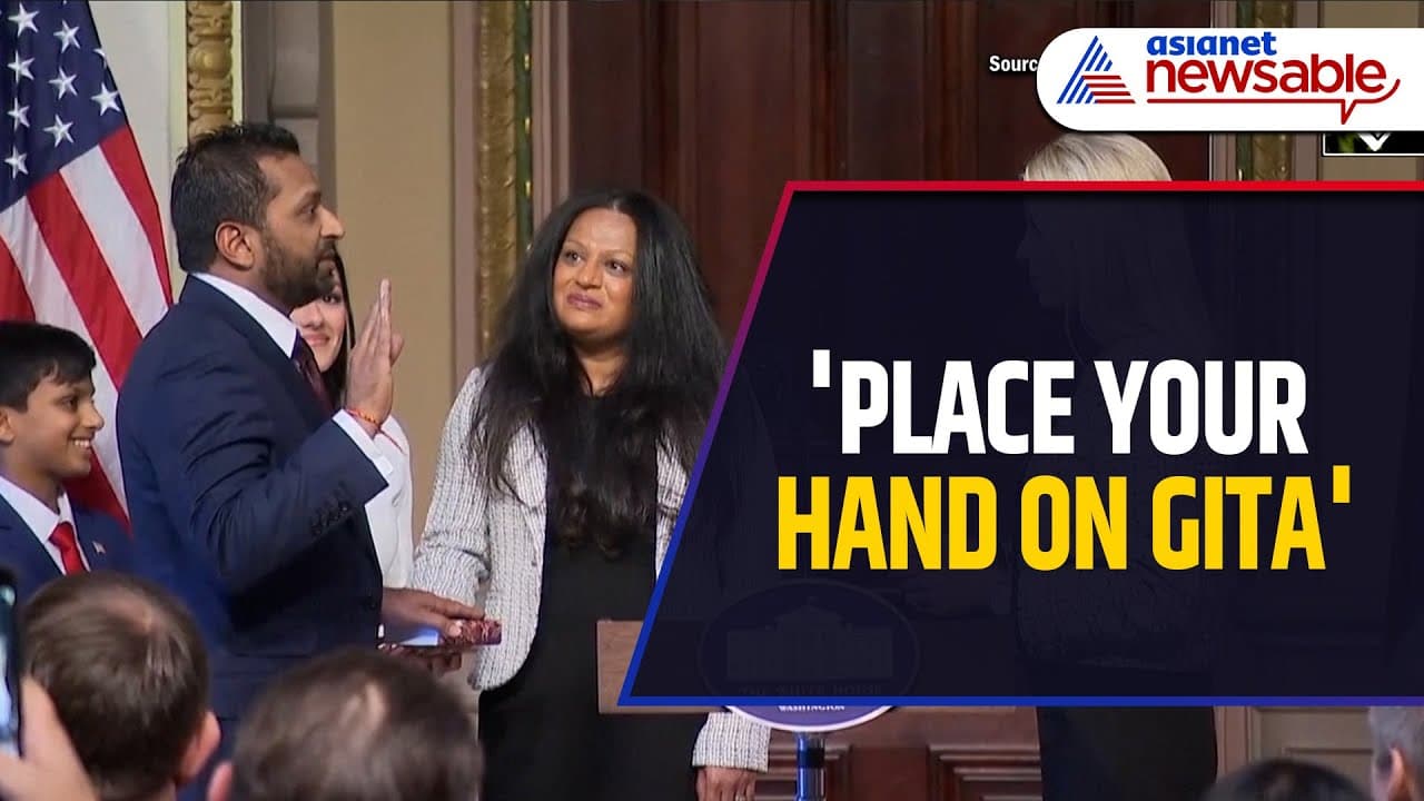 'Place Your Hand on Gita': US Attorney General Bondi as She Gets Kash ...