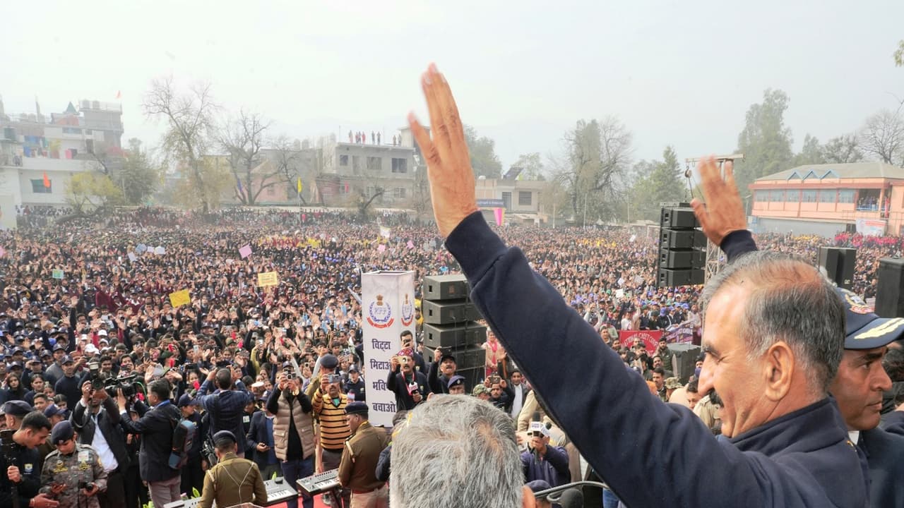 Himachal CM Sukhu leads massive anti-drug walkathon in Bilaspur ...