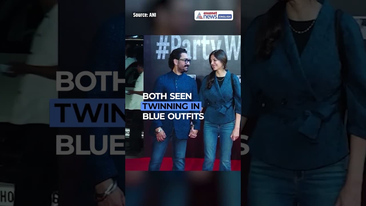Aamir Khan, Gauri Spratt Twin in Blue at Ramesh Taurani’s Birthday Bash ...
