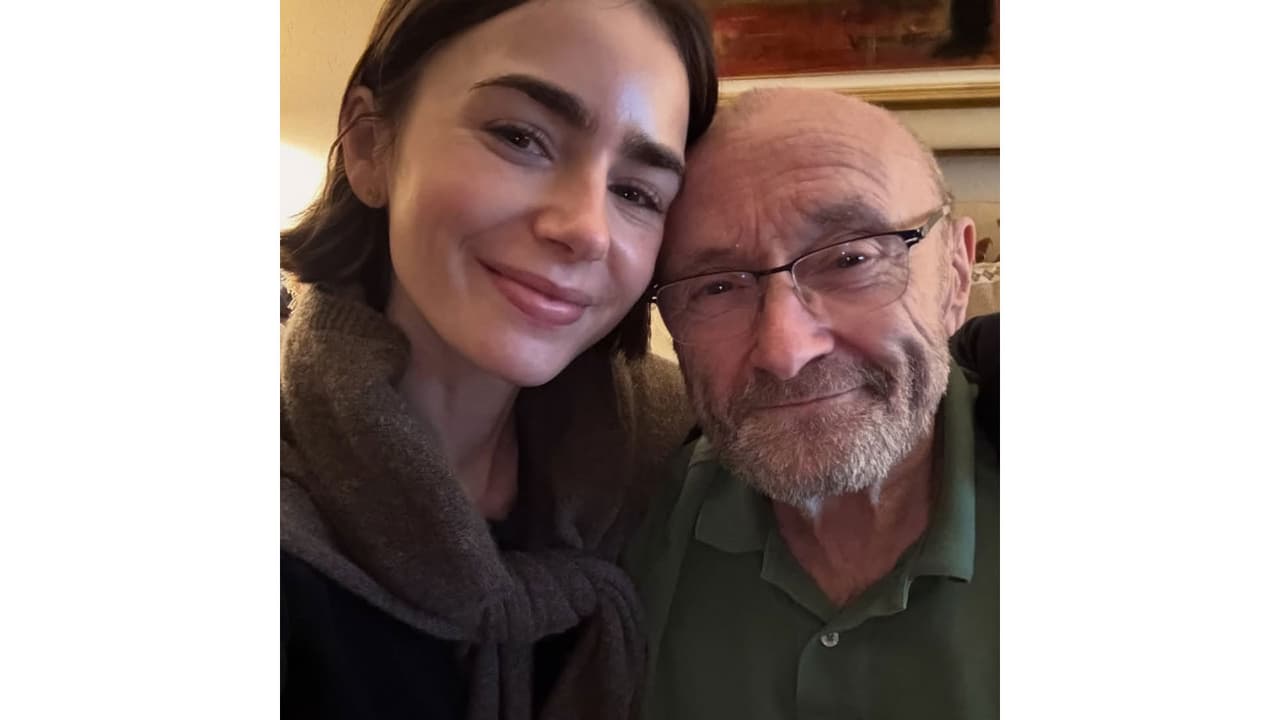 Lily Collins shares adorable message for dad Phil Collins' 75th ...