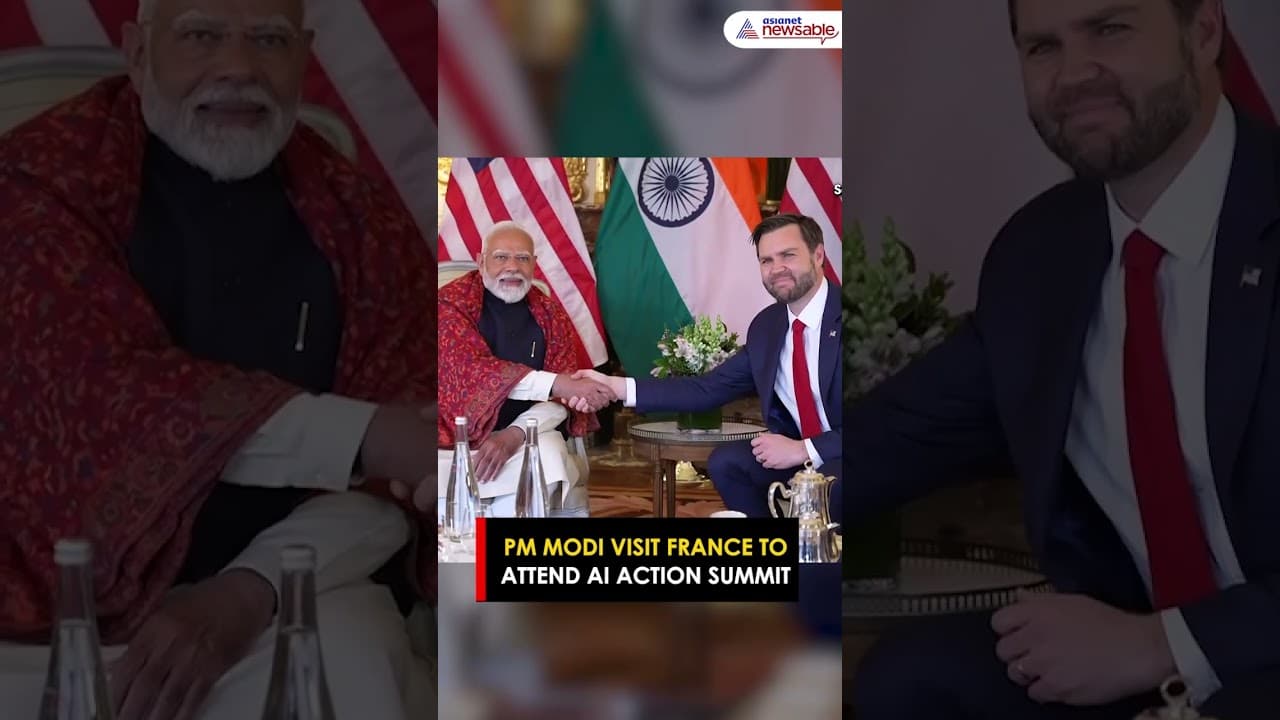 PM Modi Holds Talks with JD Vance in Paris Ahead of US Visit | Asianet ...