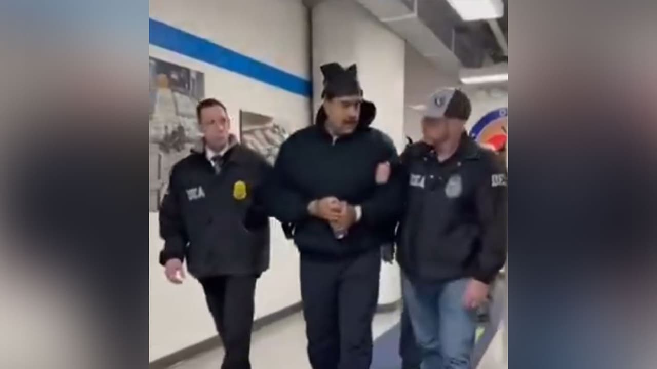 US captures Nicolas Maduro, video of 'perp-walk' in handcuffs released ...
