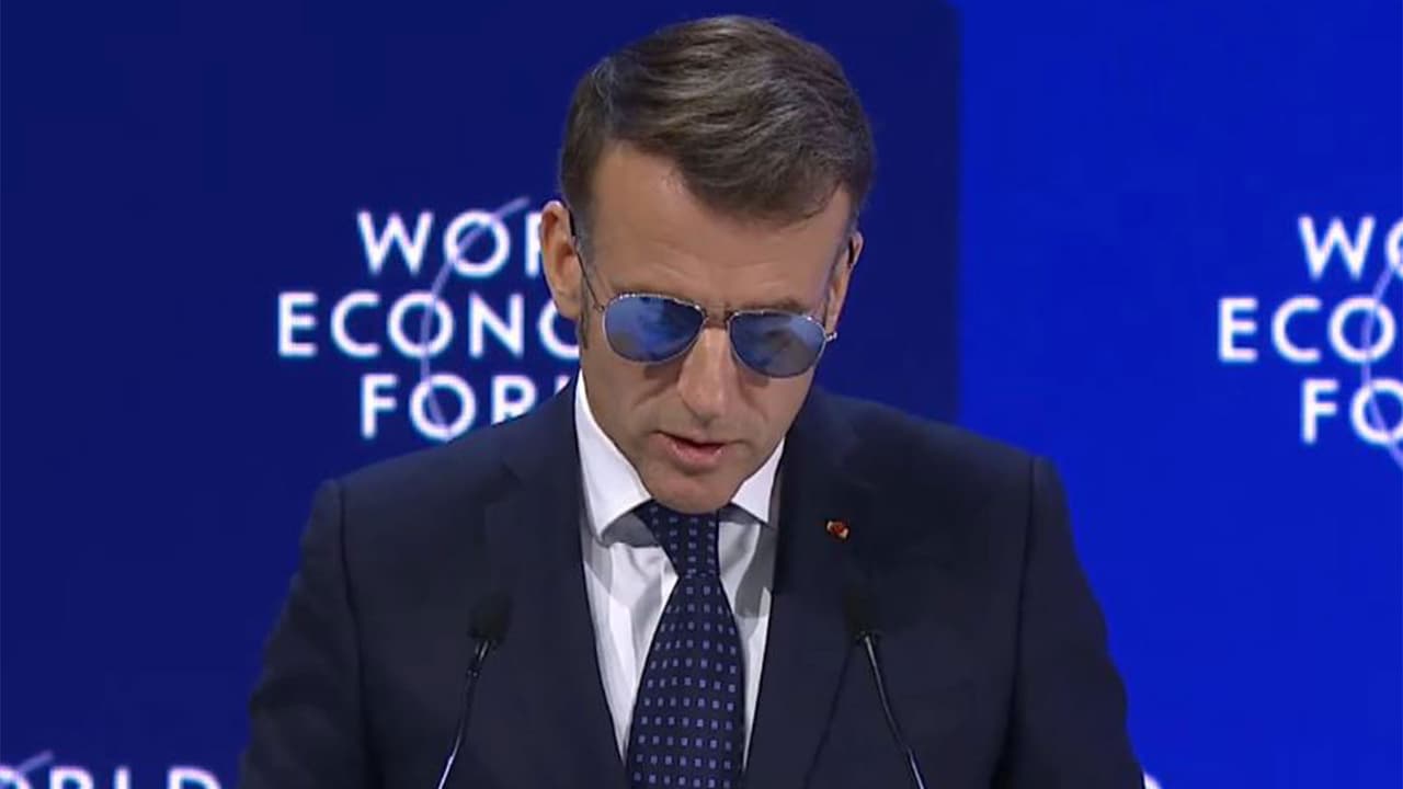 Macron at Davos calls for global cooperation amid US tariff threats ...