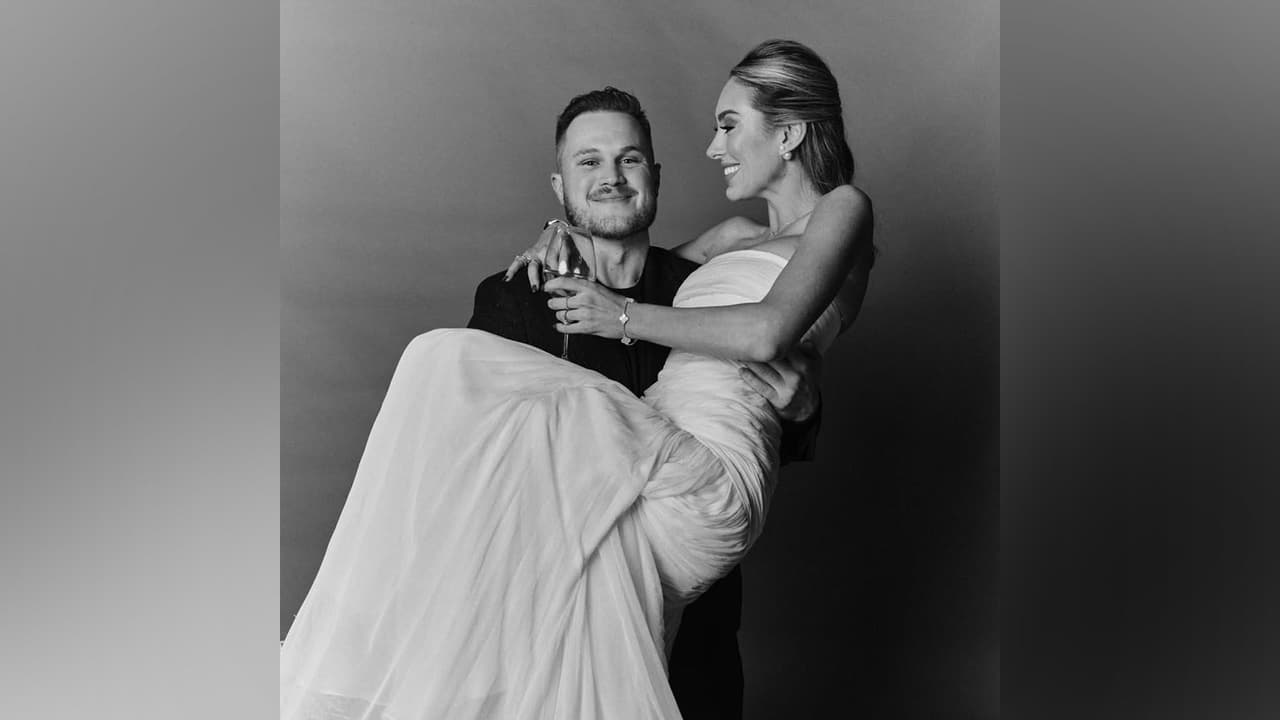 Country star Zach Bryan weds Samantha Leonard, shares wedding photo ...