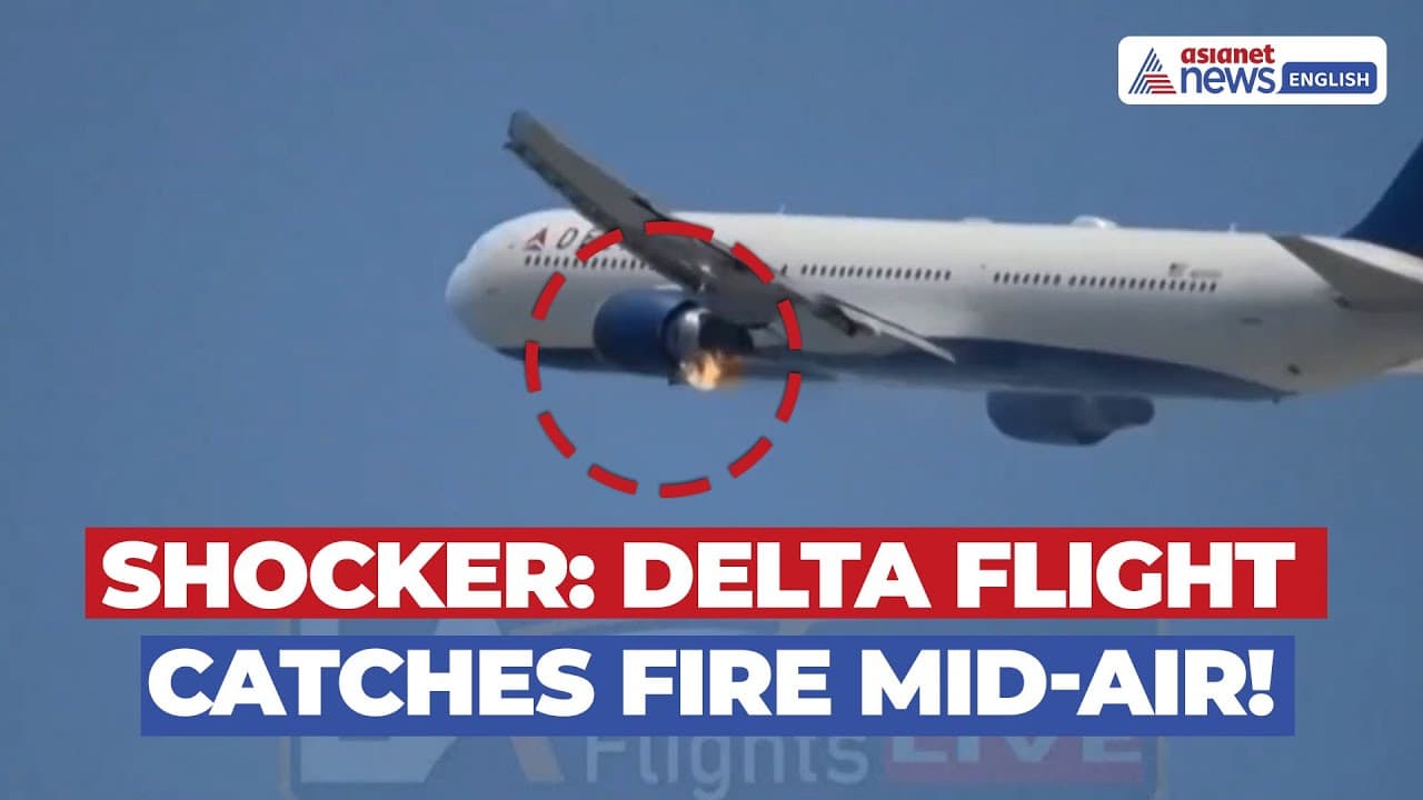 Delta Flight Engine Catches Fire Mid-Air, Emergency Landing in LA ...