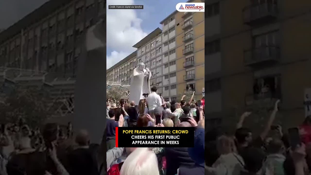 Pope Francis Returns: Crowd Cheers His First Public Appearance in Weeks ...