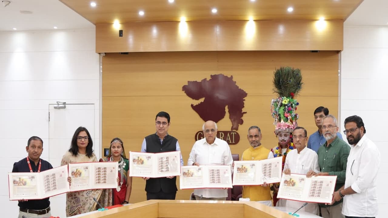 Gujarat CM unveils postal stamp for 'Kawant Ger Mela' tribal festival ...