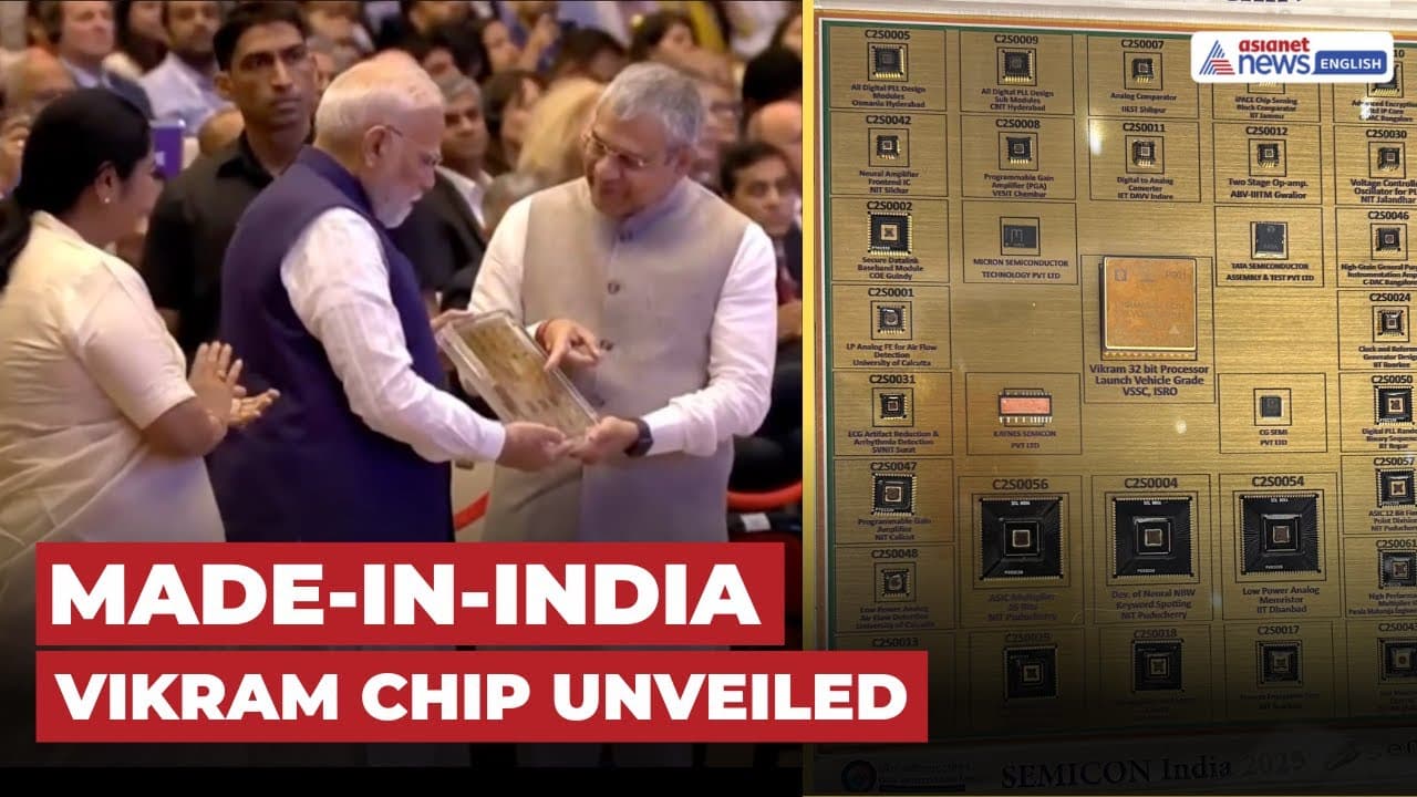Semicon India 2025: Ashwini Vaishnaw Unveils Vikram 32-Bit Processor ...