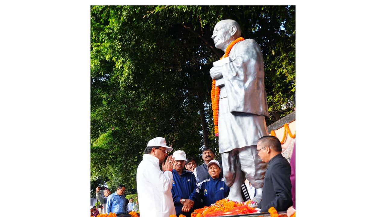 National Unity Day: Uttarakhand CM Pushkar Singh Dhami pays floral ...