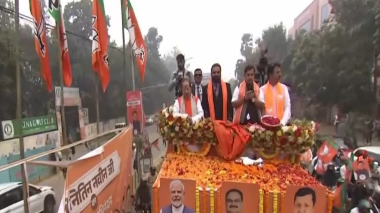 BJP's new Working President Nitin Nabin holds massive roadshow in Patna ...