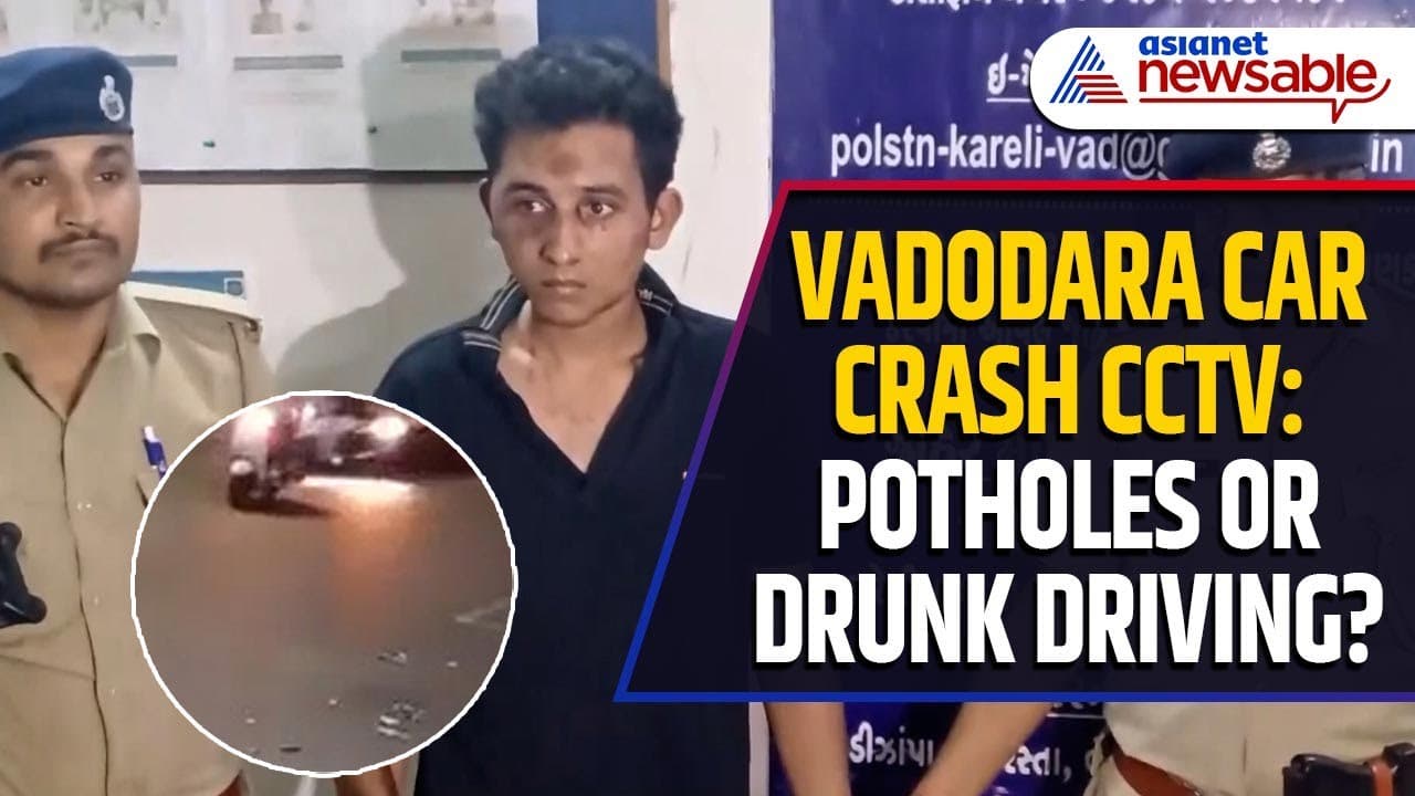 CCTV Captures Vadodara Car Crash Horror: Drunk Driving or Potholes ...