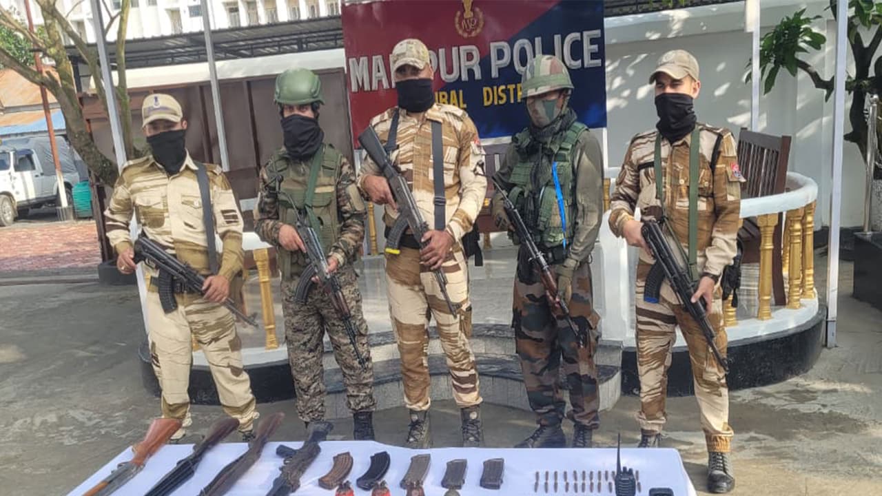Manipur: Huge cache of arms, ammo recovered in Thoubal district ...