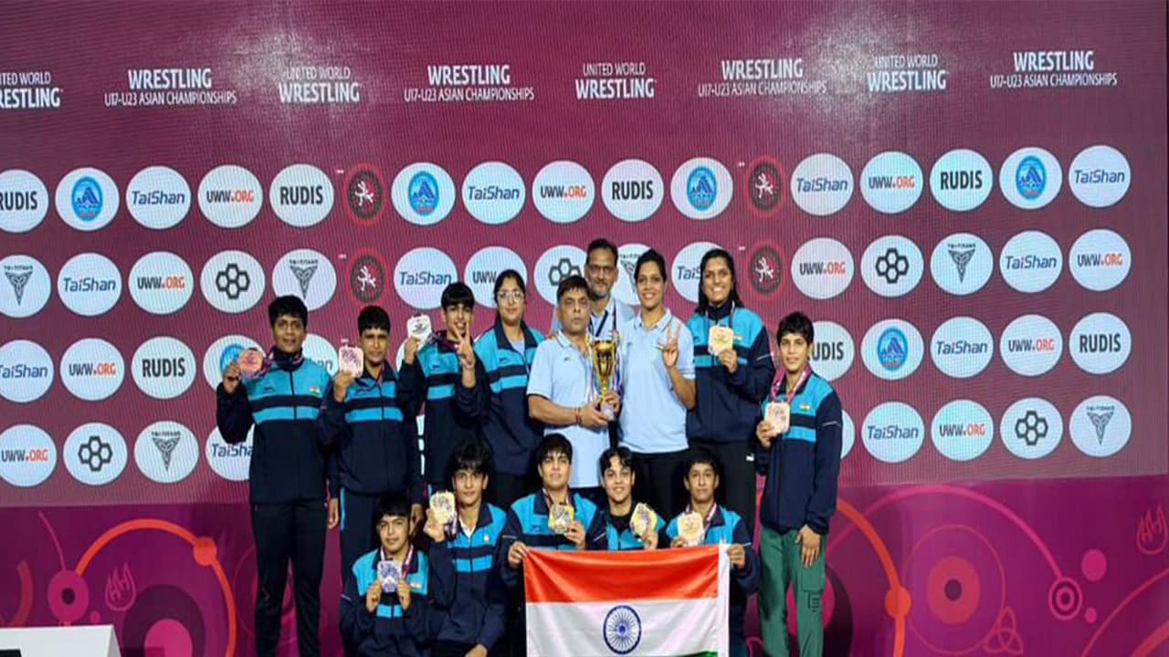 India crowned U23 Asian wrestling champions, clinch 27 medals overall ...