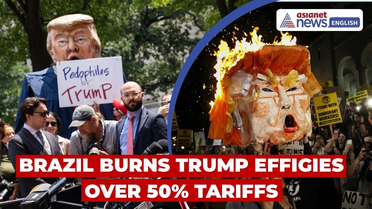 Trump Effigies Burned in Brazil After 50% Tariffs Imposed by US ...