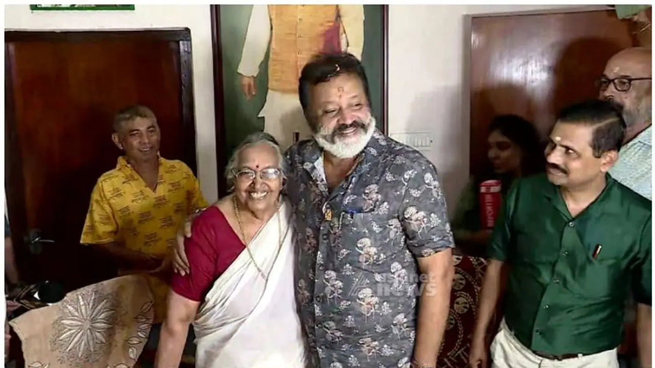 Kerala: MoS Suresh Gopi visits former CM E K Nayanar's house in Kannur | Asianet Newsable