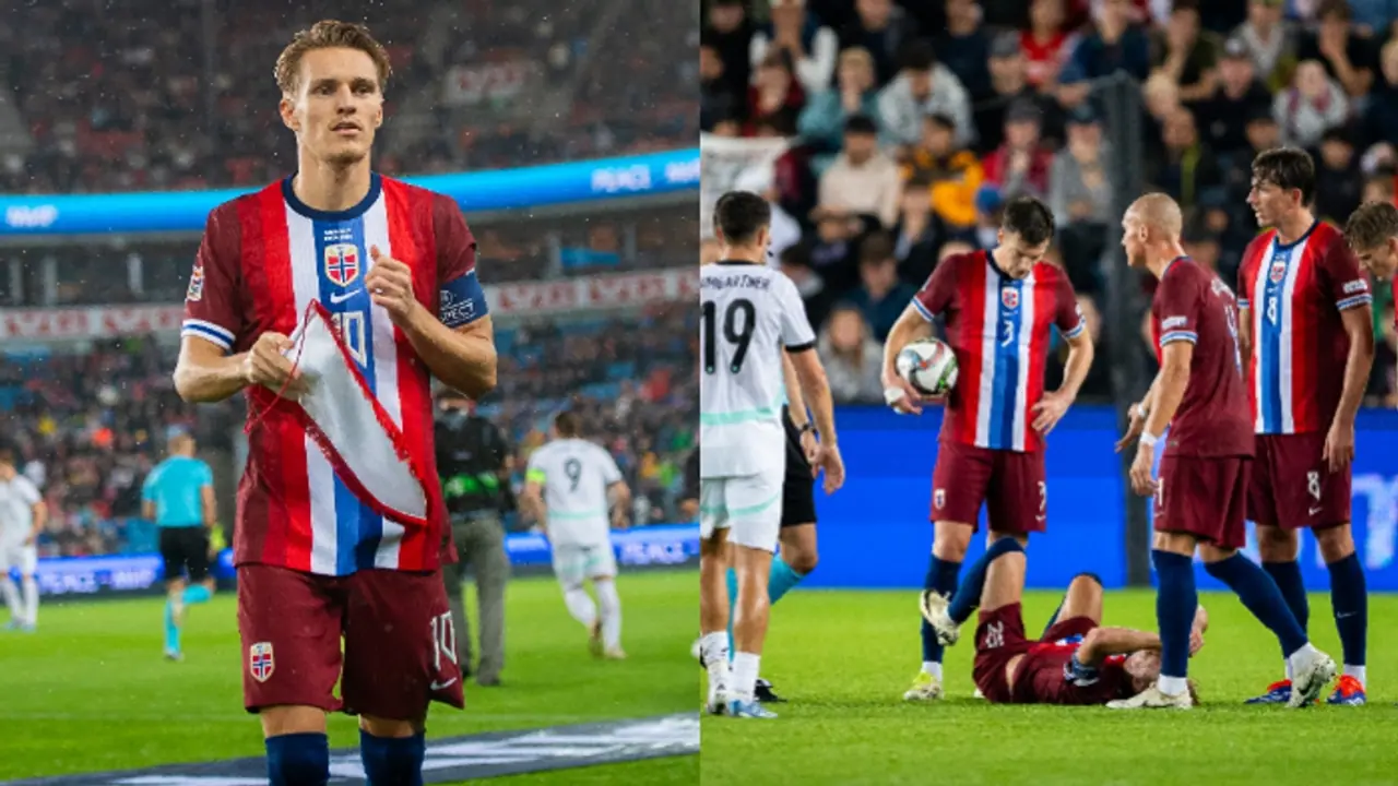 Martin Odegaard injury: Arsenal captain suffers ankle sprain in Norway's Nations League win ...