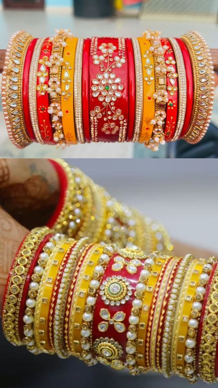 Chhath Puja 2024: 5 Stunning Red & Yellow bangles sets for festival ...