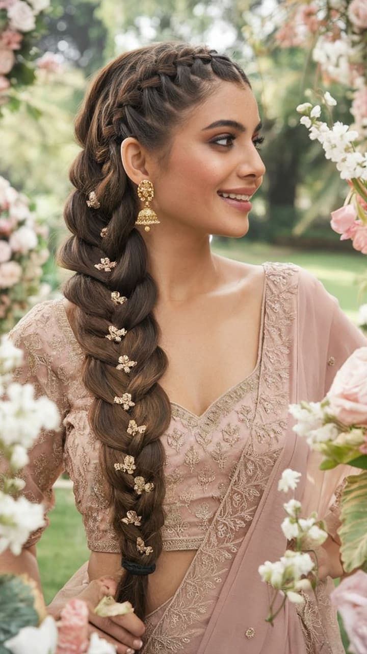5 Fishtail braid hairstyles for lehengas: Easy step-by-step guide | Asianet Newsable