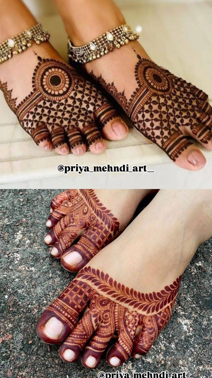 Shravan Special : श्रावणात काढा पायांवर शाही आणि स्टायलिश मेहंदी, नजर ...