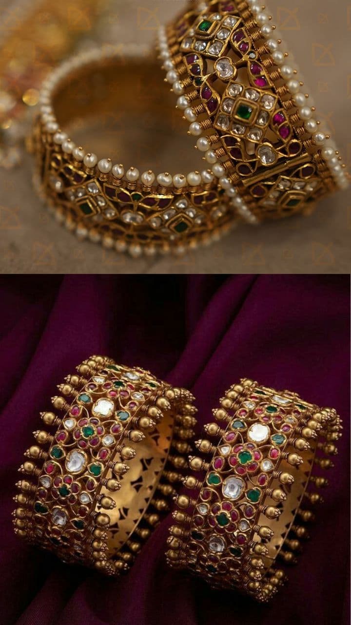 Gold Plated Bangle Design: हाथ छू-छूकर पूछेंगी रिश्तेदार, 1k में खरीदें ...