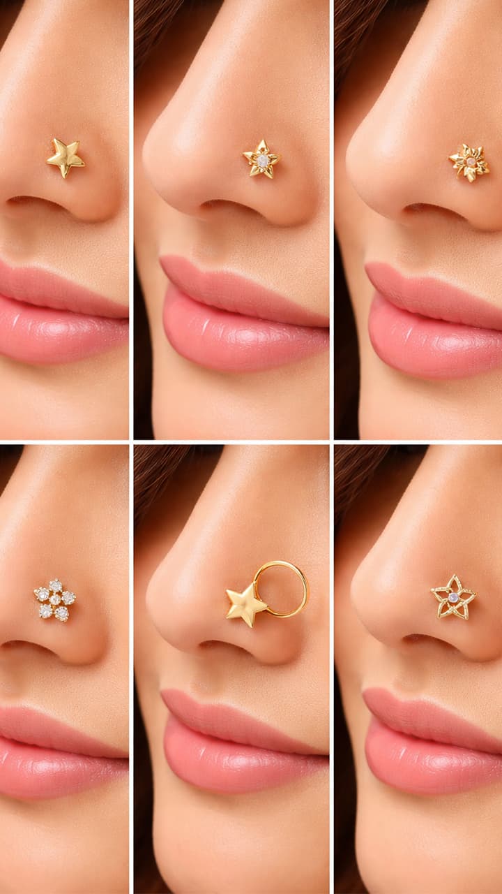 Gold Star Shaped Nose Pin: डेली वियर के लिए 0.5 ग्राम में बनवाएं ये ...