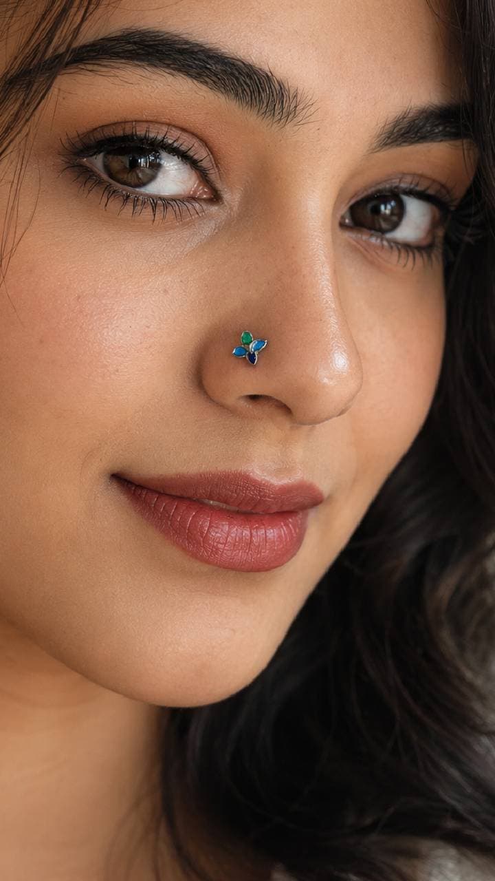 Colorful Nose Pin: गोल्ड सिल्वर नहीं, 6 कलरफुल नोज पिन पहन दिखाएं अदाएं ...