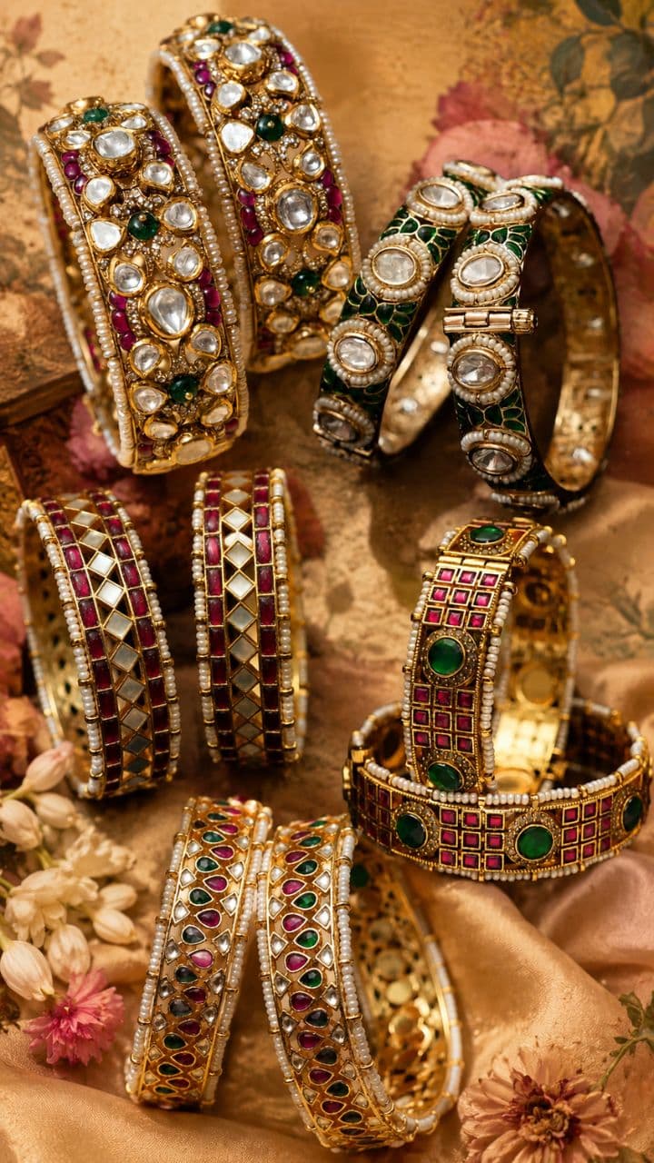 Bangle Design: ಕೈಗಳಿಗೆ ರಾಯಲ್ ಟಚ್ ನೀಡುತ್ತೆ ಈ 5 ಸುಂದರ ಪರ್ಲ್-ಕುಂದನ್ ಜಡಾವು ...